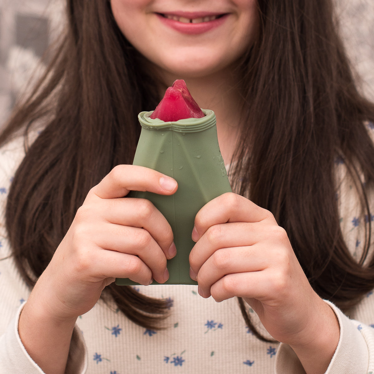 Peach and Strawberry Cream Ice Blocks