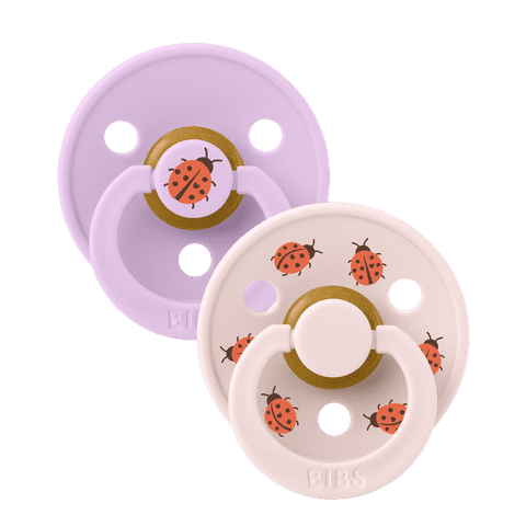 Bibs Dummies Studio Colour Ladybug Series - Round Size 1