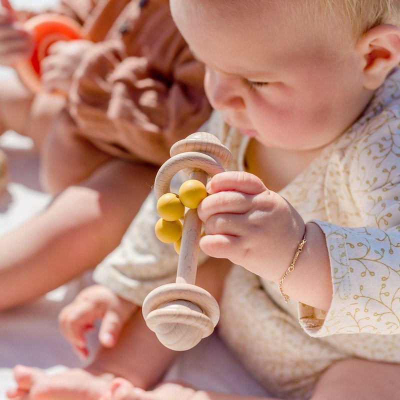 Ob Designs Eco Friendly Beechwood And Silicone Rattle