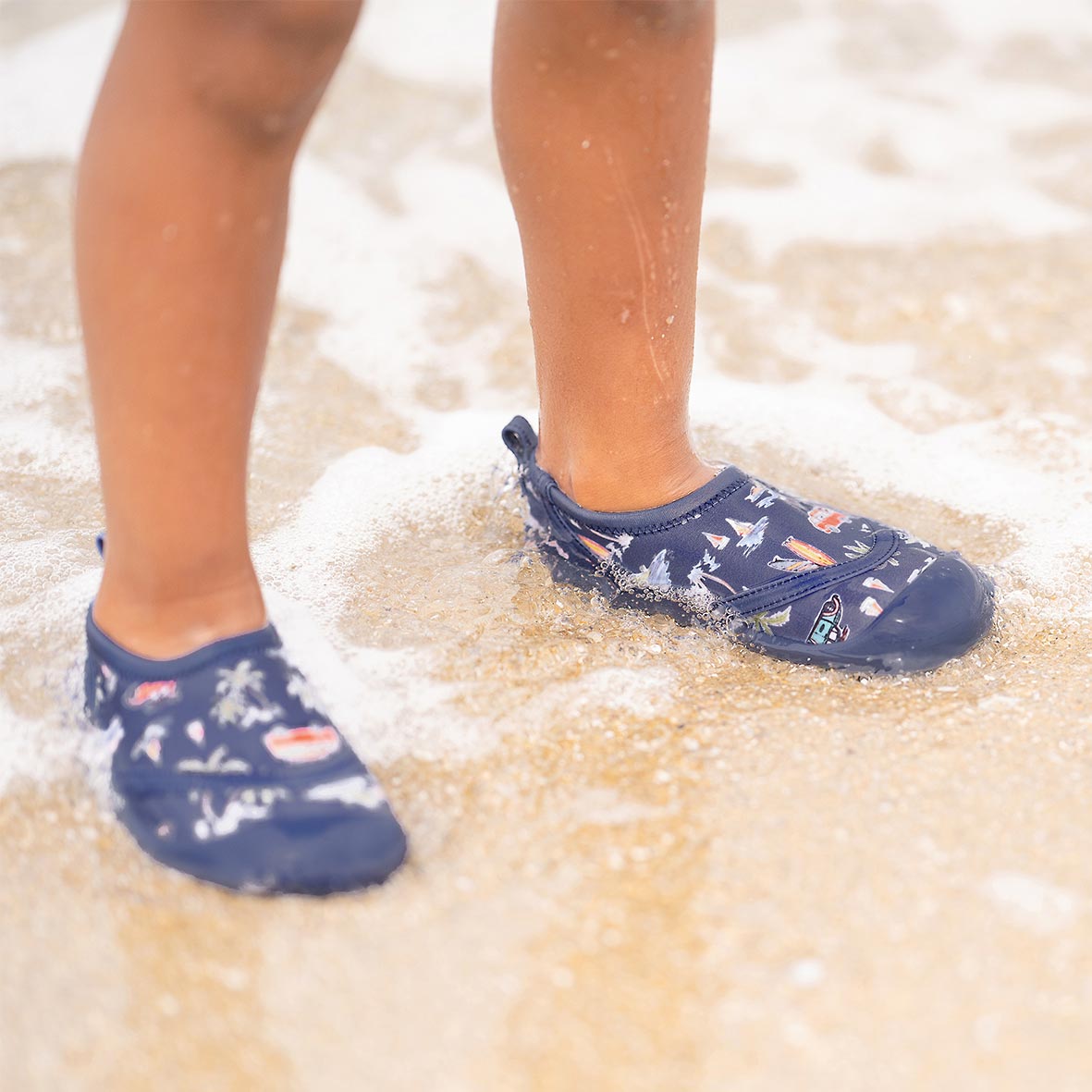 Toshi Baby Reef Booties Prints - Surf Twilight